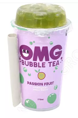 Omg Bubble Tea Passion Fruit 270ml - Elatukku Verkkokauppa verkkokauppa