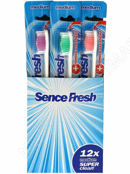 Sence Fresh Super Clean Medium Hammasharja 12kpl - Elatukku ...